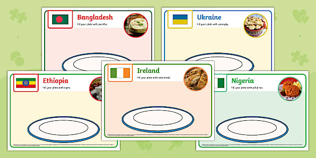 World Food Dough Mats for Sensory Play (teacher made)