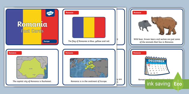 KS1 Romania Fact Cards (Hecho por educadores) - Twinkl