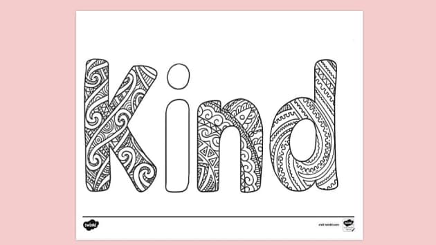 abstract coloring pages with words