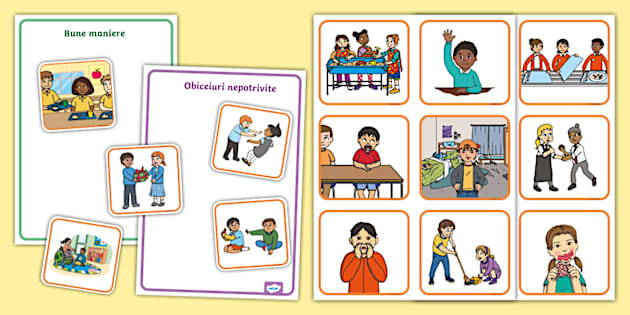 Bunele maniere – Activitate de sortare (Teacher-Made)