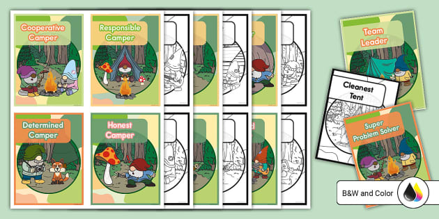 Summer Camp Badges | Summer Vacation Activities | Twinkl USA