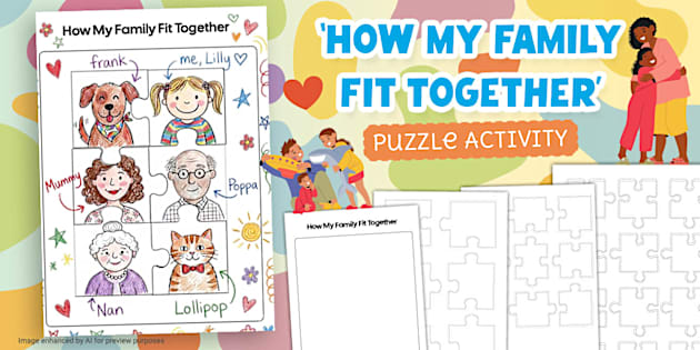 'How My Family Fit Together' Puzzle Activity