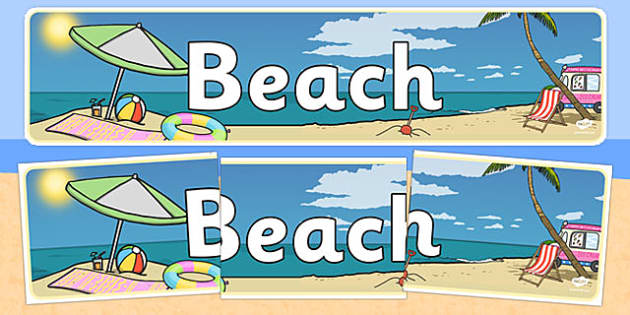 Beach Themed Banner (Teacher-Made)