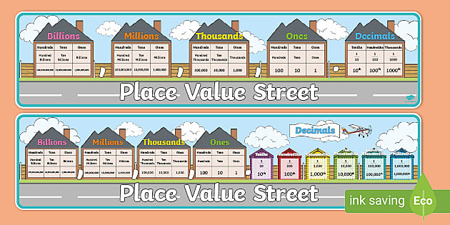 Place Value Houses Display