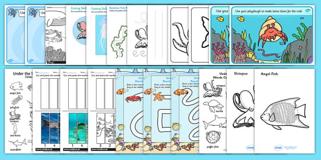 Fine Motor Skills EYFS Under the Sea Pack | Twinkl