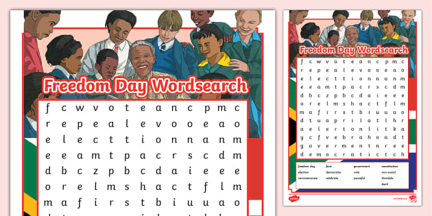 Freedom Day: Wordsearch (teacher made) - Twinkl