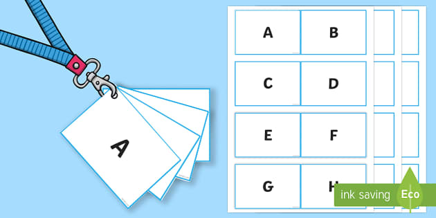 LanyardSized Alphabet A-Z Cards - Australian Curriculum: English
