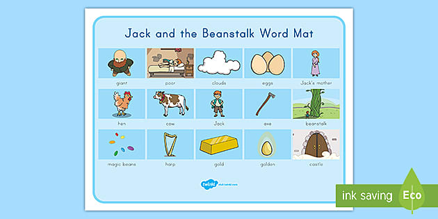 Jack and the Beanstalk Story Word Mat (teacher made)