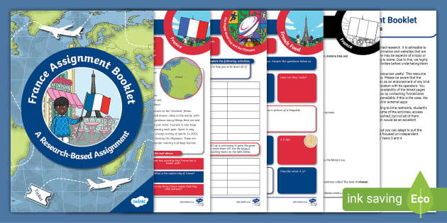 Years 3 and 4 France Assignment (teacher made) - Twinkl