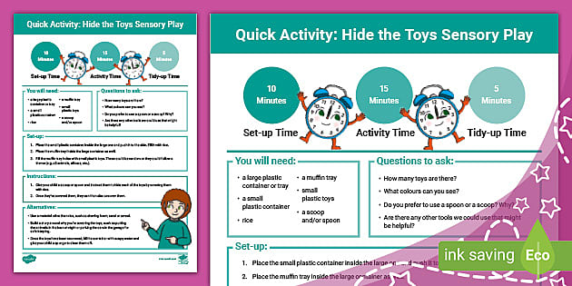 Quick Activity: Hide the Toys Sensory Play (teacher made)