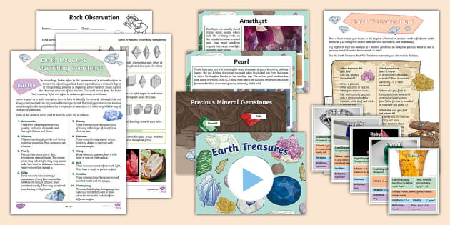 This pack explores gemstones and facts about them. - Twinkl