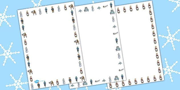 The Snow Queen Page Borders (teacher made) - Twinkl