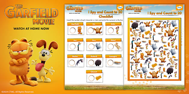 FREE! - 👉 Printable Garfield Game | The Garfield Movie | Sony Pictures