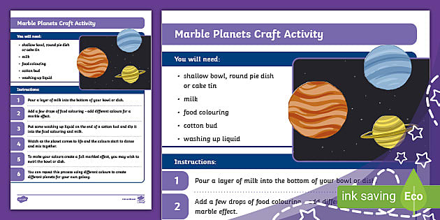 Marbled Planets Craft Activity (Hecho por educadores)