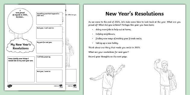 New Year's Resolutions (teacher made) - Twinkl