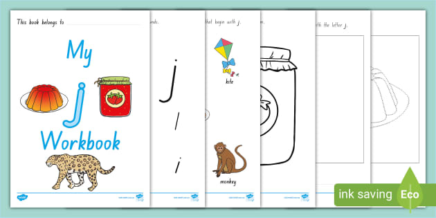 FREE! - My Workbook J Lowercase (teacher made) - Twinkl