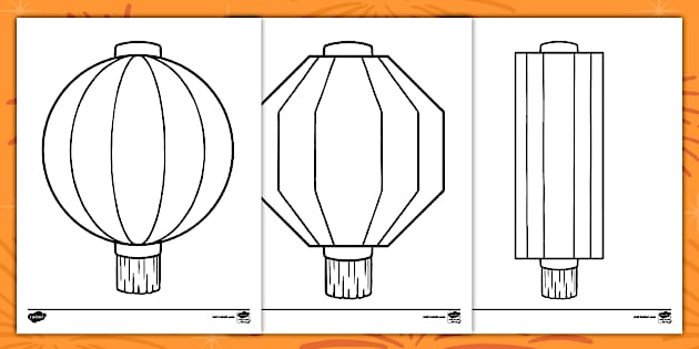 Chinese New Year Lantern Templates teacher made Twinkl