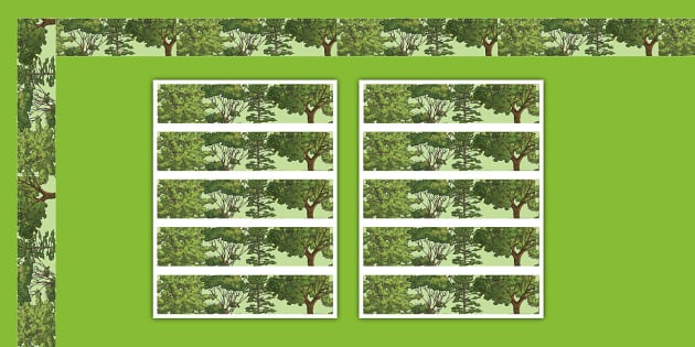 Arbor Day Bulletin Board Borders