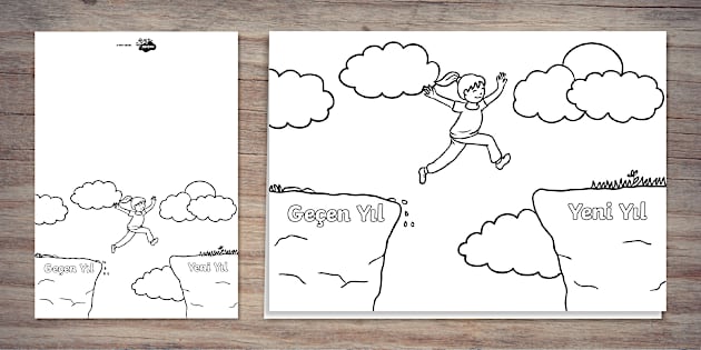 Geçen Yıl - Yeni Yıl | Boyama Sayfası (teacher made) Geçen Yıl - Yeni Yıl | Boyama Sayfası (teacher made)