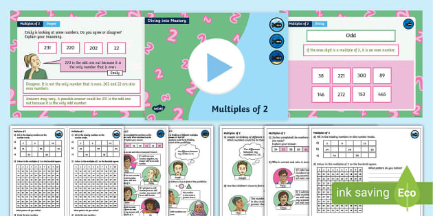  Year 3 Diving Into Mastery Step 3 Multiples Of 2