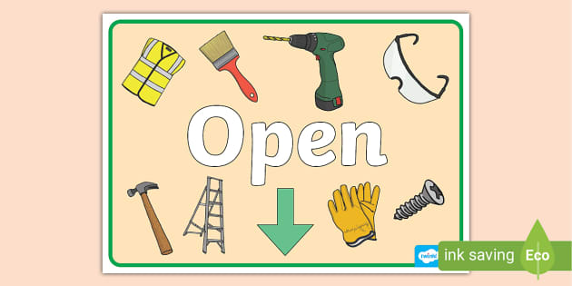 DIY Shop Role Play Pack Open Sign (teacher made) - Twinkl