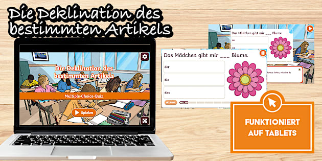 Die Deklination des bestimmten Artikels - Interaktives Multiple-Choice-Quiz