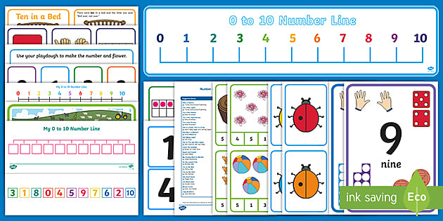 EYFS Counting 1-10 Number Sack - (teacher made) - Twinkl