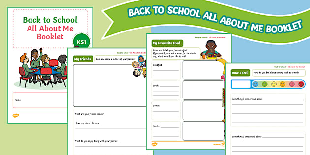 Back to School All About Me Booklet KS1