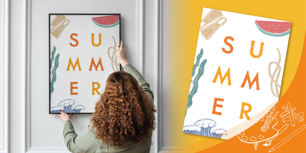 Summer Retro Illustrations Poster | Twinkl Art Gallery