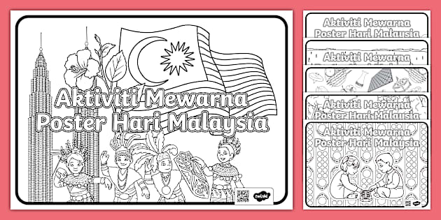 hari kebangsaan coloring pages for kids