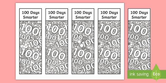 * NEW * 100 Days of School Editable Bookmarks