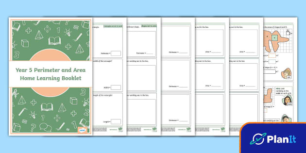 👉 PlanIt Maths Year 5 Perimeter and Area Home Learning Booklet