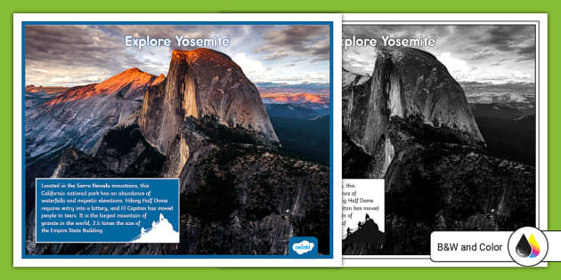 Yosemite National Park Poster for 6th-8th Grade - Twinkl
