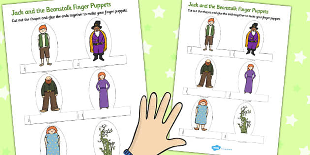 Jack and the Beanstalk Finger Puppets - finger, puppets, jack