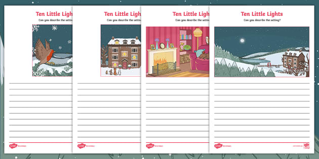 Ten Little Lights Setting Description Worksheet / Worksheets