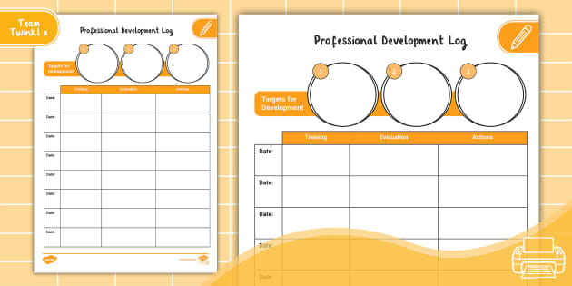 Teacher Planner | CPD Log (teacher made) - Twinkl