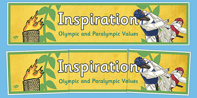 Inspiration Olympics and Paralympics Values Display Banner