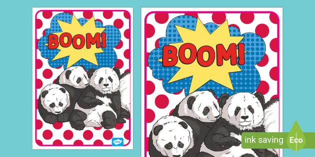 Panda Wall Art - Pop Art Display Poster (teacher made)
