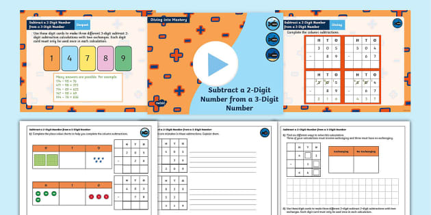 👉 White Rose Compatible Y3 Subtract Two 3-Digits with Exchange