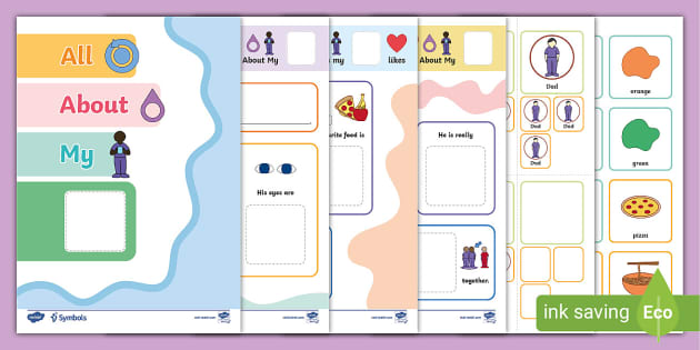 Twinkl Symbols: All About My Dad Booklet (teacher made)