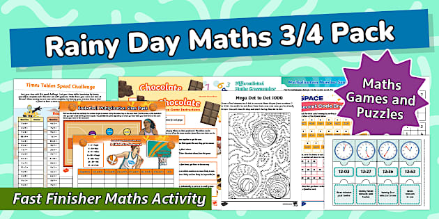 Rainy Day Maths 3/4 Pack