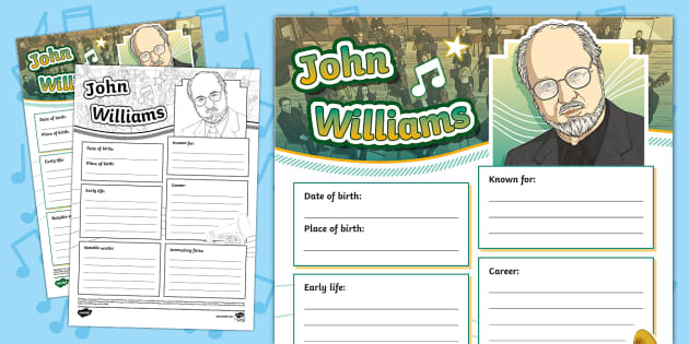 👉 John Williams Fact File Template (teacher made)