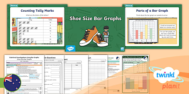 Phase 1 Statistics Shoe Size Bar Graph Investigation