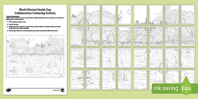 World Mental Health Day Collaborative Colouring Activity
