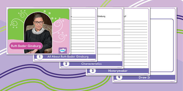 All About Ruth Bader Ginsburg Flipbook - Twinkl