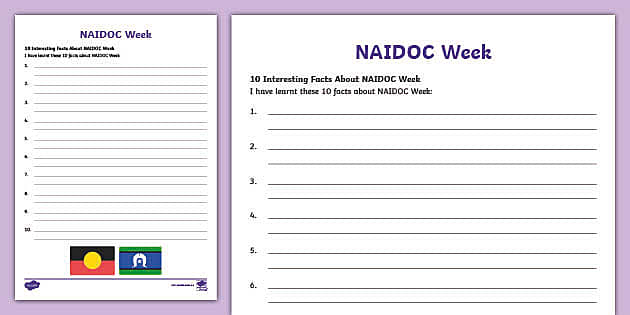 FREE! - 10 Interesting Facts about NAIDCOC Week Activity | Primary