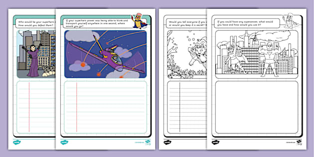 Superhero-Themed Grade 2 Writing Prompts - Teacher-Made