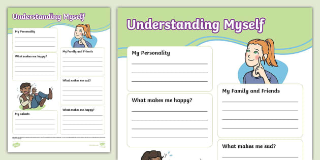 Understanding Myself Fact File Template - Twinkl