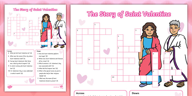 The Story of Saint Valentine Crossword