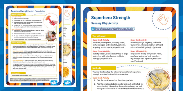 Superhero Strength Sensory Play Activity | Twinkl - Twinkl